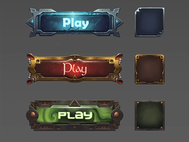 Fantasy RPG slots and buttons, Tatiana Zenzina : Fantasy RPG slots and ...