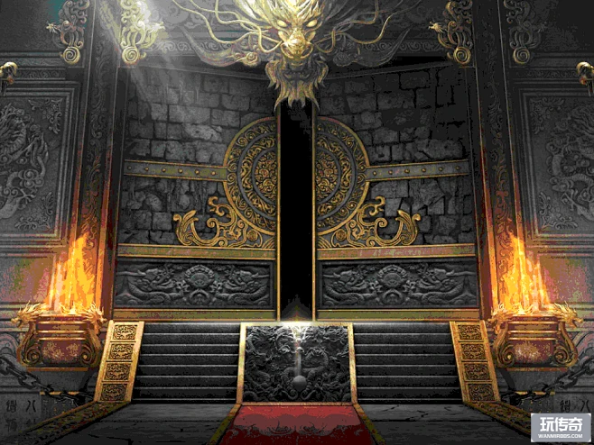 1024+800登录界面+开门-UI界面素材-玩传奇论坛 - WanMirBbs.Com-花瓣网