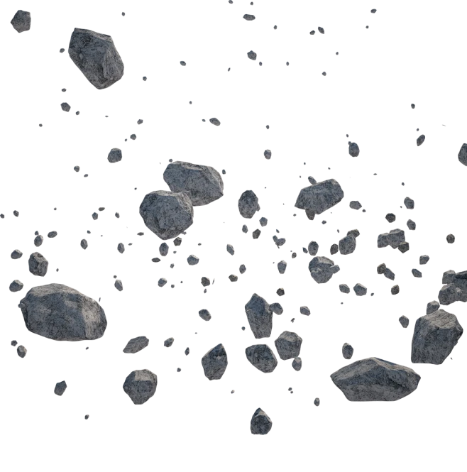 飞溅碎石悬浮石头假山岩石鹅卵石石块石免扣PNG免抠设计元素素材 -花瓣网