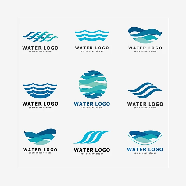 波浪标志矢量图 https://88ICON.com 矢量图 LOGO 标志 水源-花瓣网