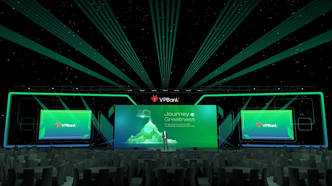 Event Stage STAGE DESIGN red green Bank economy business-花瓣网