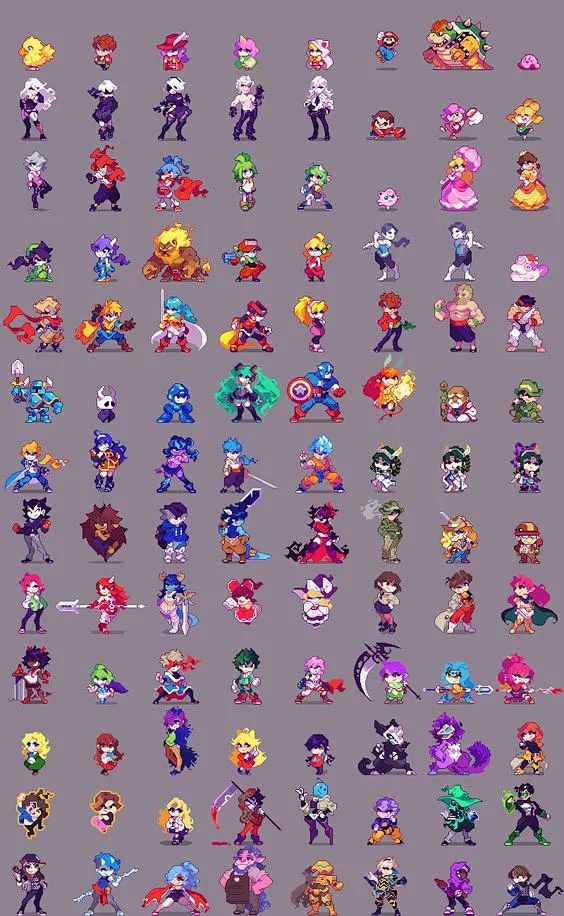 100x100 characters @ PixelJoint.com-花瓣网