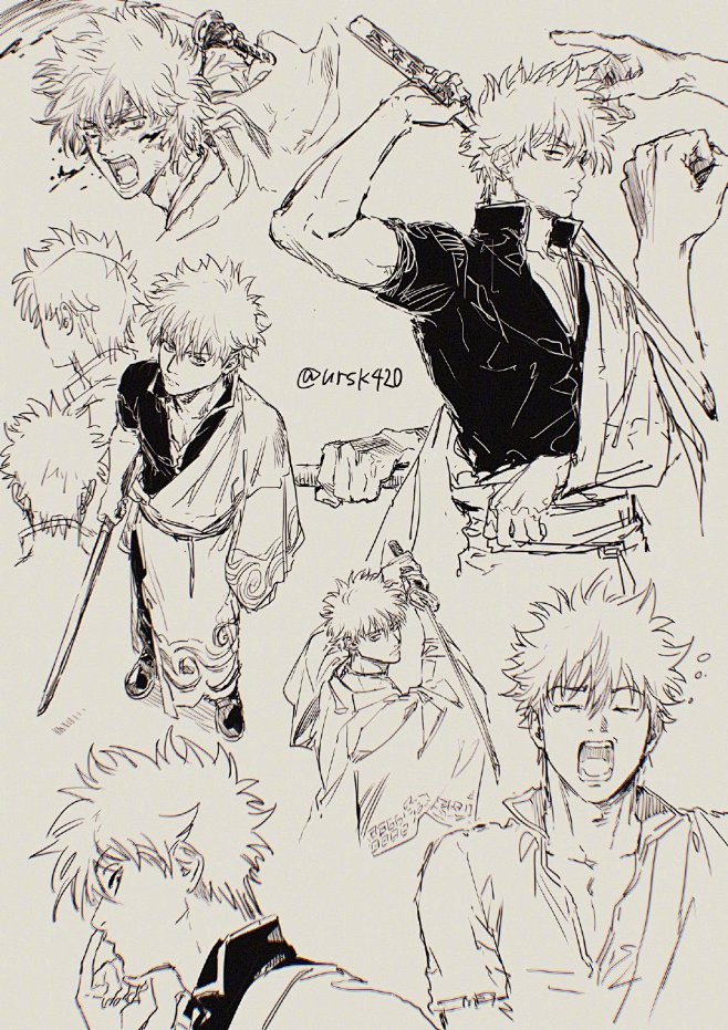 #银魂# 「浦助」太太画的#坂田银时# twi：ursk420