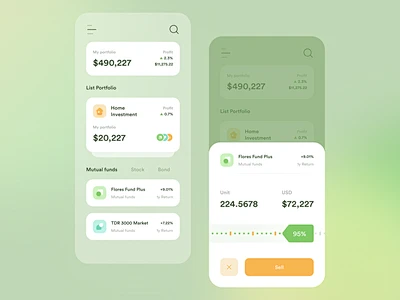 Genyer - Investment App Design e-wallet money banking investment bank ...