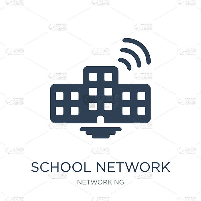 school network icon vector on white background, sc