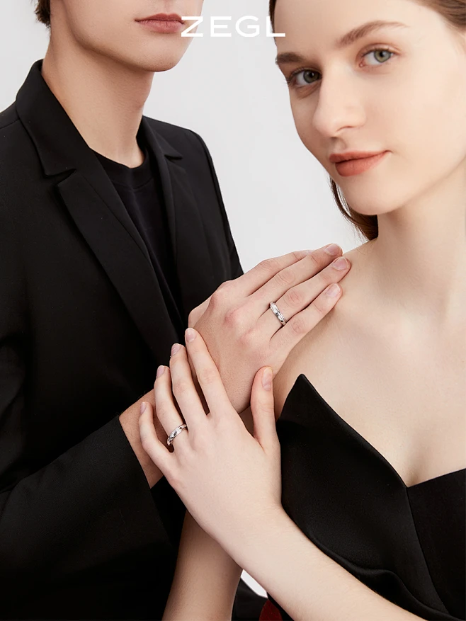 ZEGL设计师925纯银摩斯密码情侣对戒情人节礼物送男女友戒指一对-tmall.com天猫-花瓣网