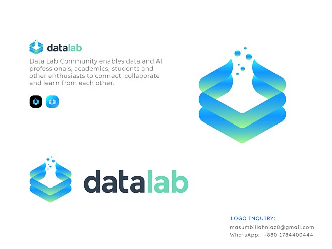 data lab logo design concept by Masum Billah on Dribbble
