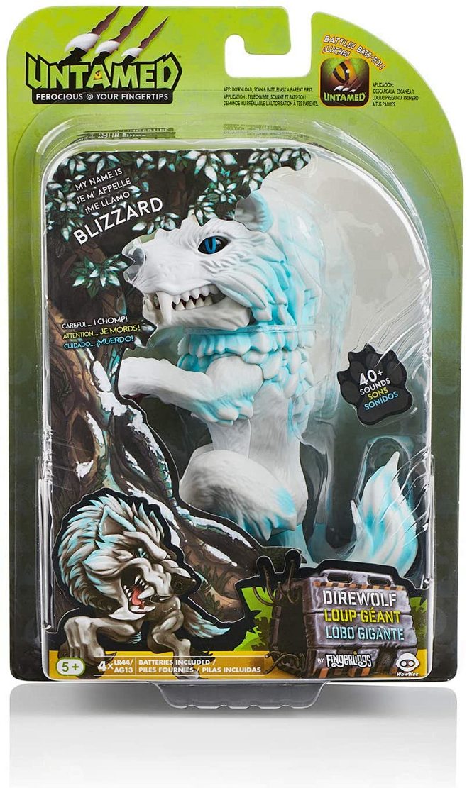 Amazon.com: Untamed Dire Wolf by Fingerlings – Blizzard (White and Blue ...