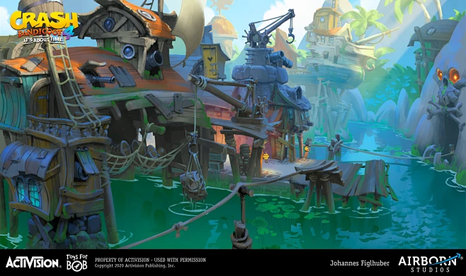 {游戏系列} 美国 Crash 4（场景，角色，UI）-花瓣网