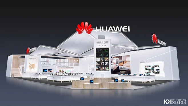 huawei 华为 MWC 展览设计 Exhibition design 展台设计-花瓣网