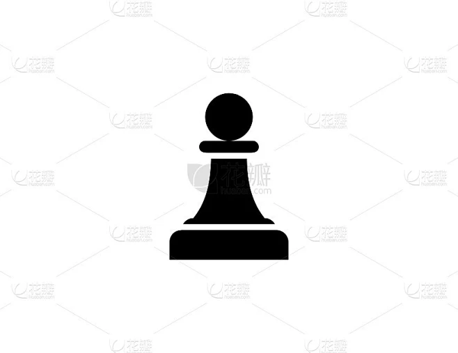 棋子矢量图标。孤立象棋图形扁平符号素材-花瓣网