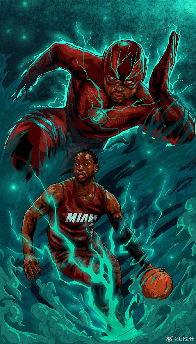 NBA球星合集插画