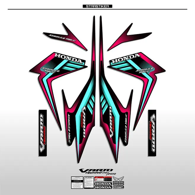 V4 / STRIPING VARIO TECHNO 110 / STICKER VARIO / STICKER / VARIO / 110 ...