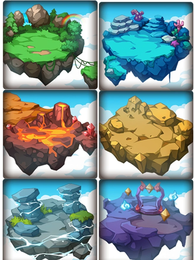 Q版关卡地图原画Q版关卡路线图来自cgbook.cn (133)-花瓣网