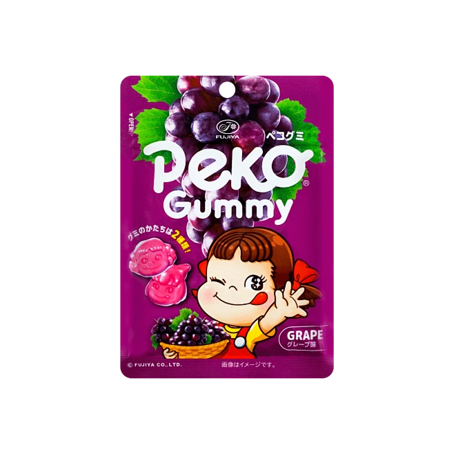 日本FUJIYA不二家 PEKO葡萄味 软糖 QQ糖 50g-花瓣网