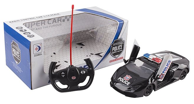 Amazon.com: Fast Toy Police Car RC 5 Ch Large 1:14 Sports Car Remote ...