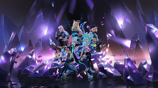 kda-all-out-ahri-evelynn-akali-seraphine-kaisa-lol-uhdpaper