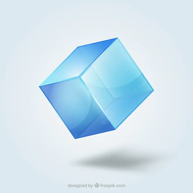 Free vector crystal cube-花瓣网
