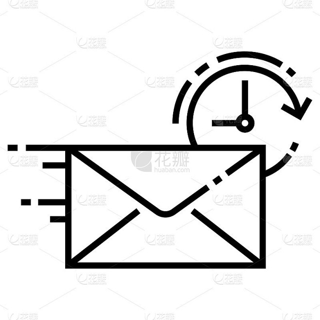 Express mail Line illustration