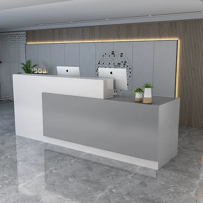 吧台前台接待台公司柜台烤漆前台桌服装店奶茶店美容院简约收银台-淘宝网-花瓣网