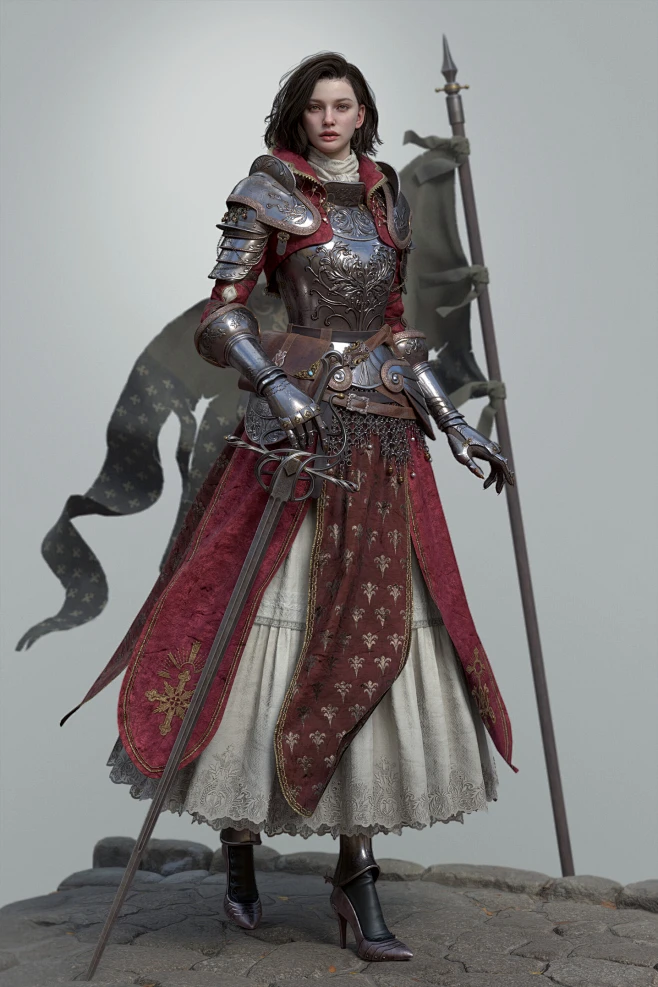 3D角色艺术家Yujin Dong作品《heroine》-CG99(cg99.com)-花瓣网