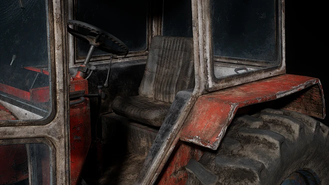 Tractor UMZ-6 Game Ready图片_模型参考图片素材-花瓣网