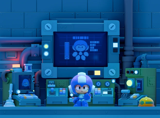 Mega Man : A wee Mega Man scene... Done in Blender Eevee-花瓣网