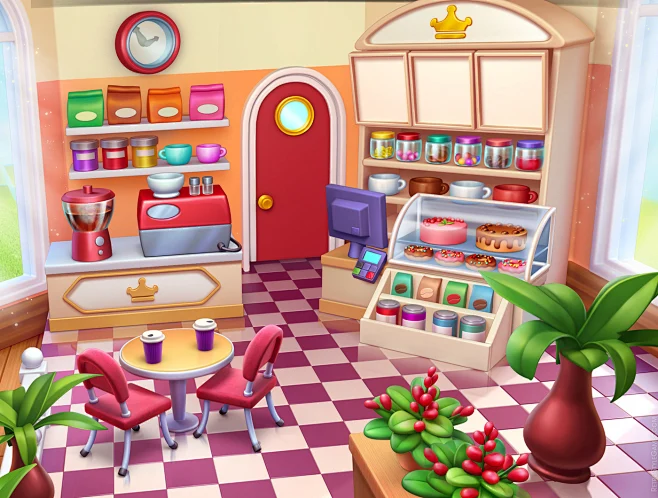 candy crash cartoon casual Character homescapes Icon Level Design ...