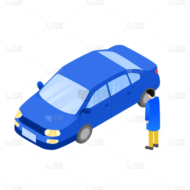 卡通感金融行业人物元素