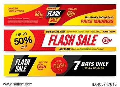 Flash sale banners template design