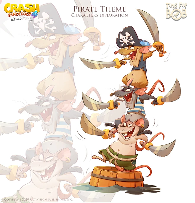 ArtStation - Crash 4 it's about time Pirate theme. Character ...