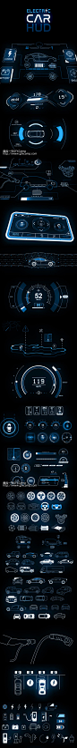 AE模板-200+科技感汽车界面UI图标HUD ICON动画 – 龋齿一号GFXCamp