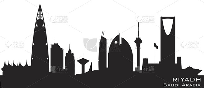 利雅得,沙特阿拉伯,城市天际线,商务,暗色,波斯湾,现代,著名景点,商业金融和工业,海岸线