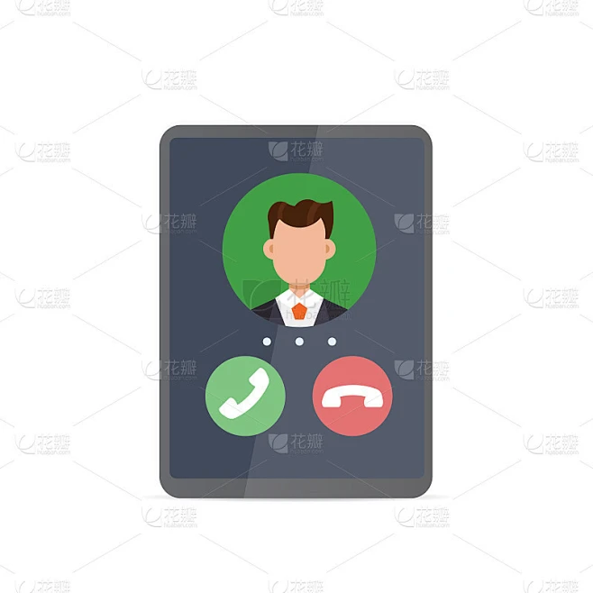 IP语音，IP电话VoIP技术概念。矢量插图。素材-花瓣网