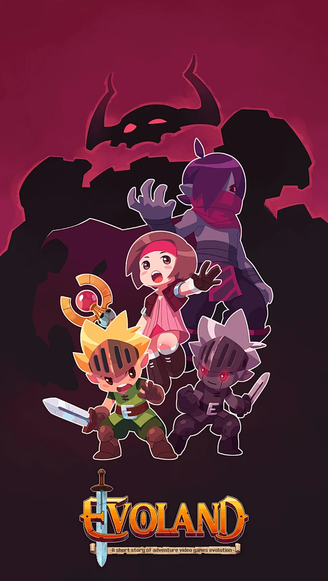 Evoland key art by ~Kurunya on deviantART-花瓣网