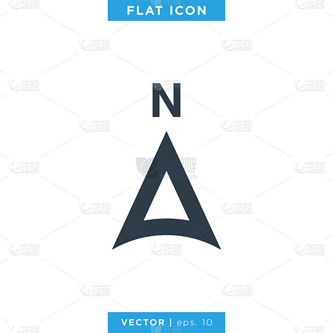 North Direction, Compass Icon Vector Stock Illustr