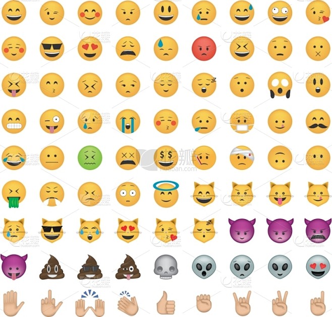 表情符号,分离着色,黄色,概念,表现积极,图像,猫,矢量,网络表情,情感