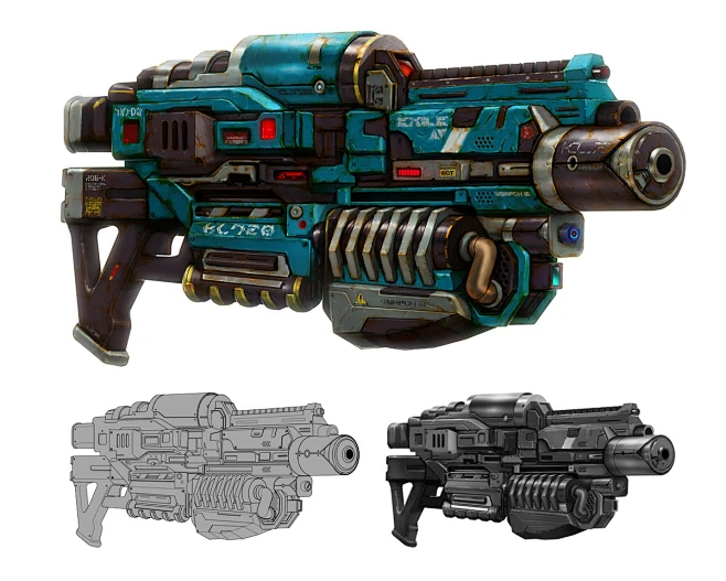 Rapture Gun & Revenge, Saeed Jalabi : Weapon designs i did for Project ...
