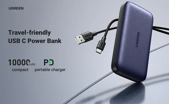 Ugreen 10000mAh PD 20W USB-C Power Bank : Dual USB Charging Port ...