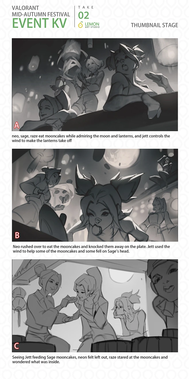 Mid-Autumn festival event KV Art Exploration-花瓣网