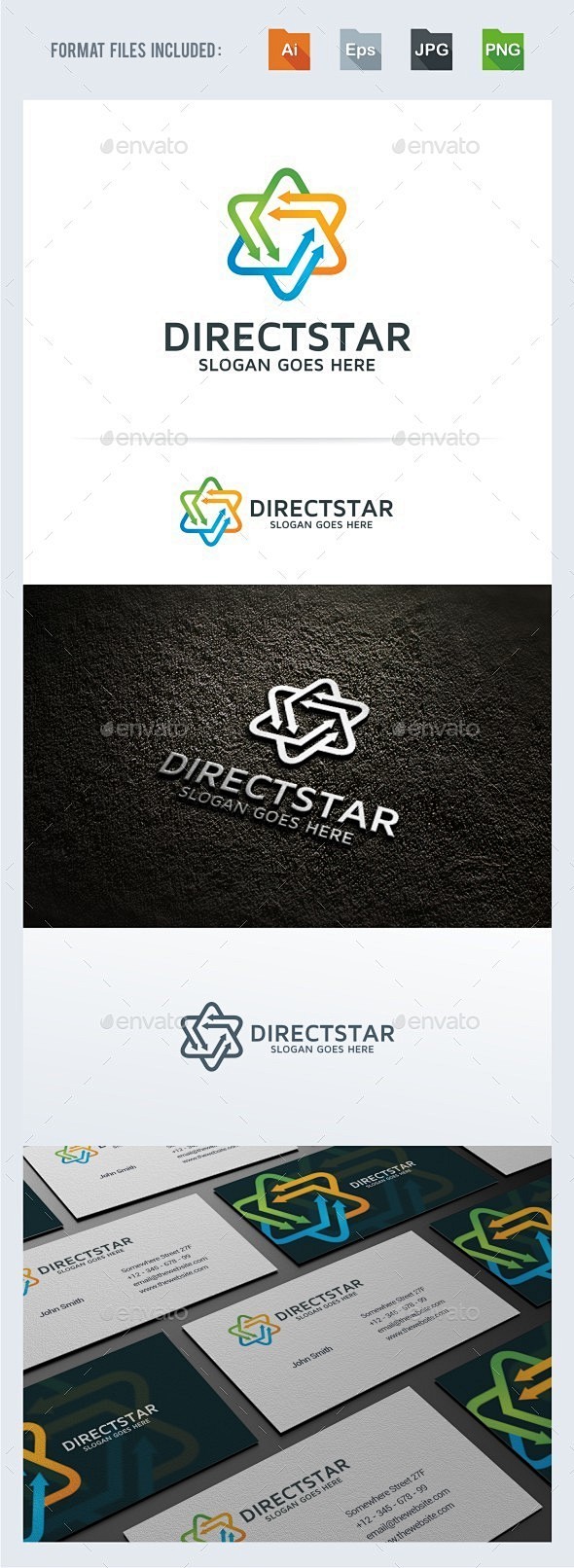 直接星标志模板-矢量抽象Direct Star Logo Template - Vector Abstract抽象,进步,优势,机构,箭头 ...