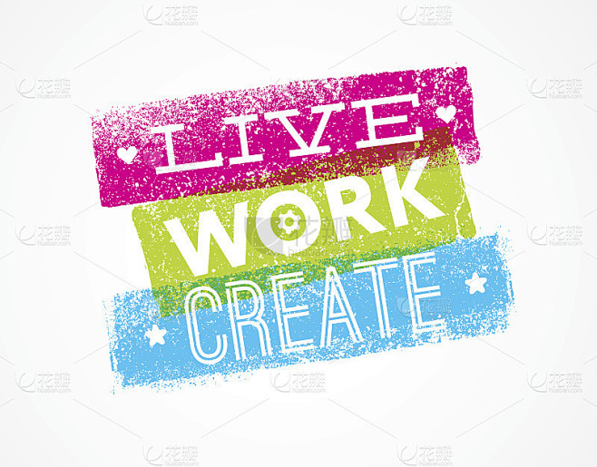 Live Work Create Art Vector Motivation引用