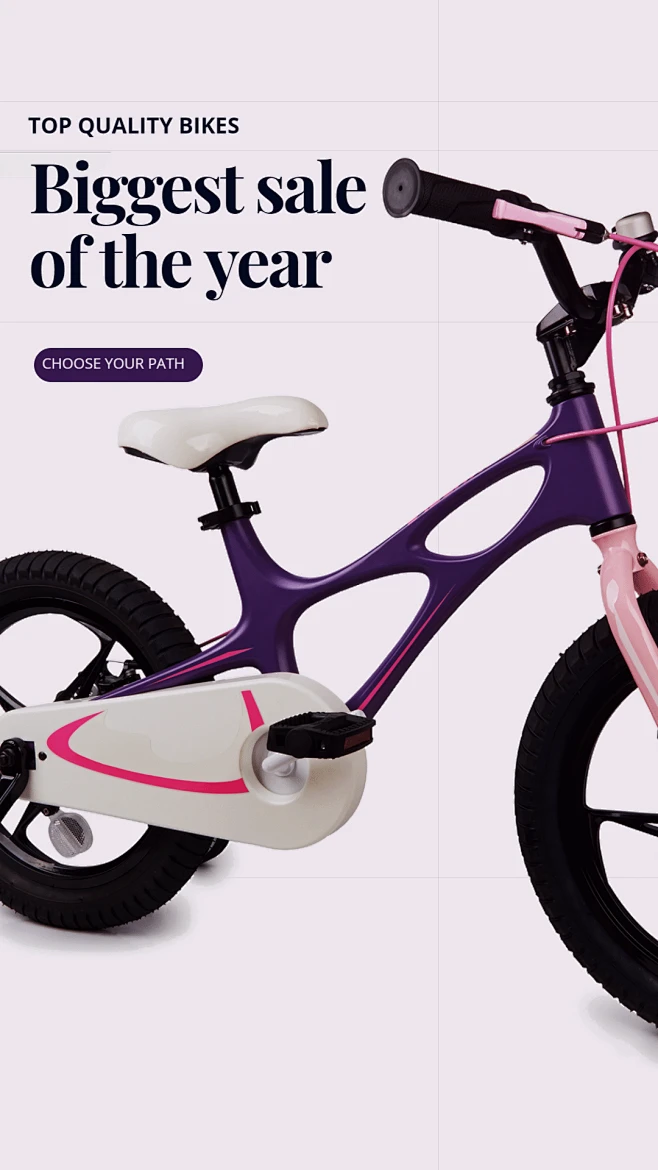 Bicycle Transportation Display Template Simple Style Poster Ecommerce ...