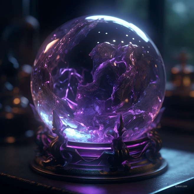 AI绘画_Prompts_Felray_A_obscur_magic_crystal_ball_with_void_magic_inside ...