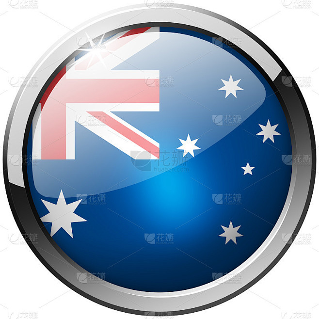 澳大利亚圆形金属玻璃按钮