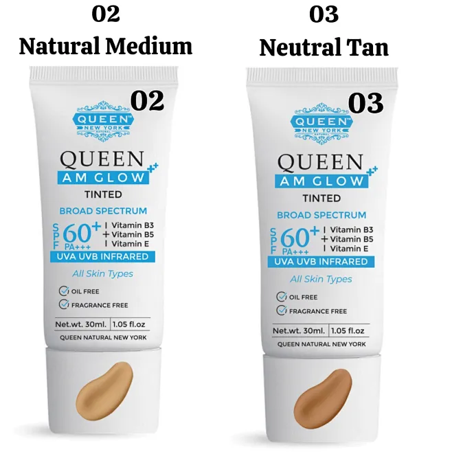 Amazon.com: QUEEN AM GLOW | TINTED SunScreen SPF 60 Primer-Anti Aging ...