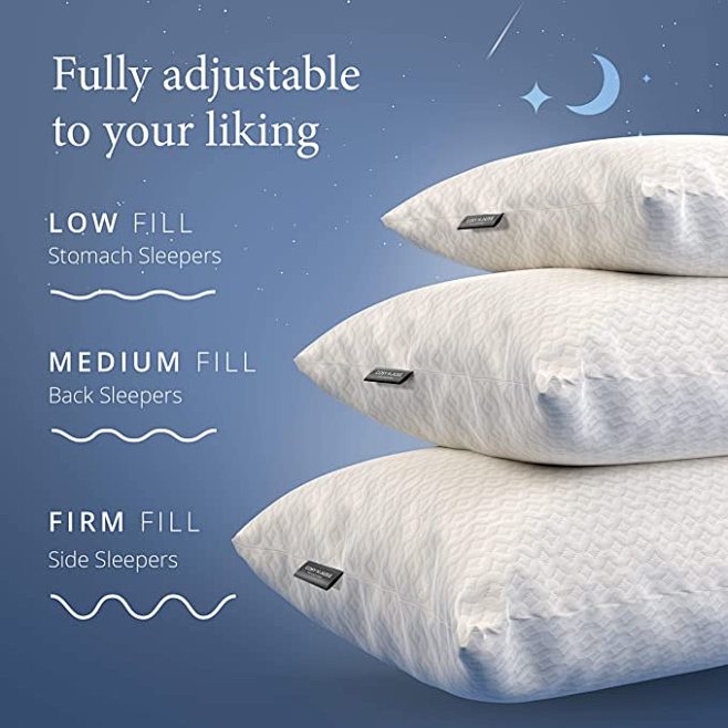 Amazon.com: Cosy House Collection Luxury Bamboo Shredded Memory Foam ...