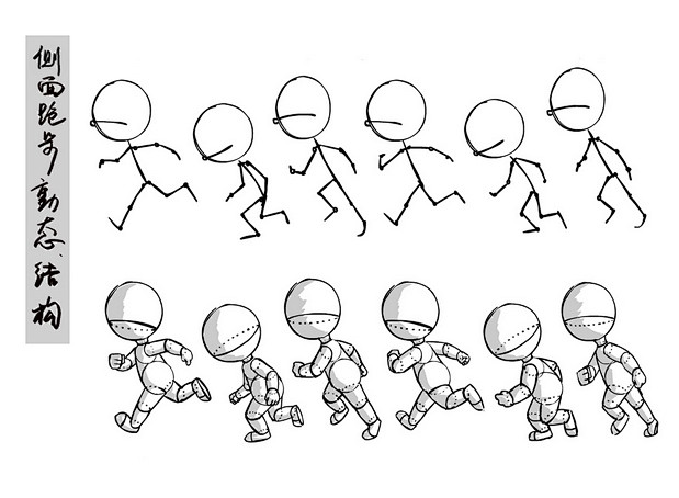 Q版人体多角度线稿动态 | 暖雀网-吉祥物设计/ip设计/卡通人物/卡通形象设计/卡通品牌设计平台