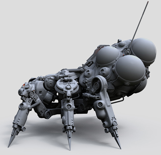 Mech per day: Robot nr3 AO renders, Tor Frick : AO/Lighting renders of ...