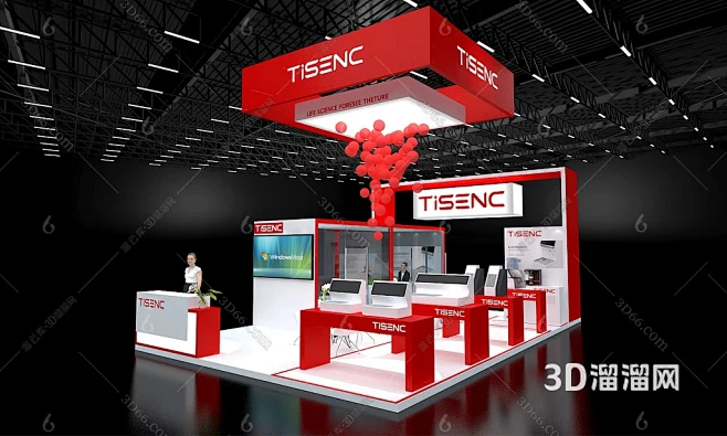 TiSENC天深医疗器械展览展示展台模型3D模型-花瓣网